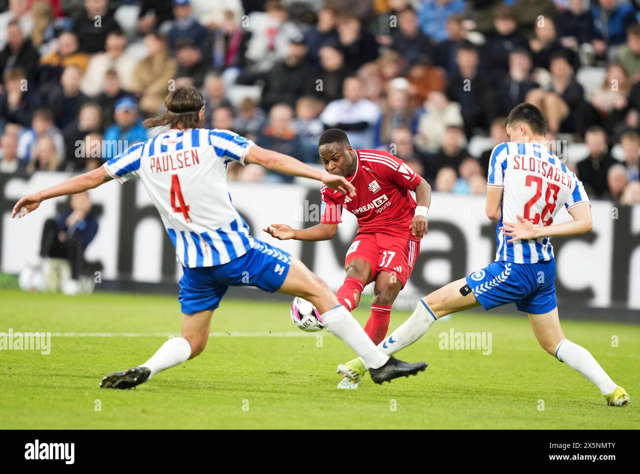 Odense, Denmark. 10th May, 2024. Jonathan Amon (Lyngby 17) against ...