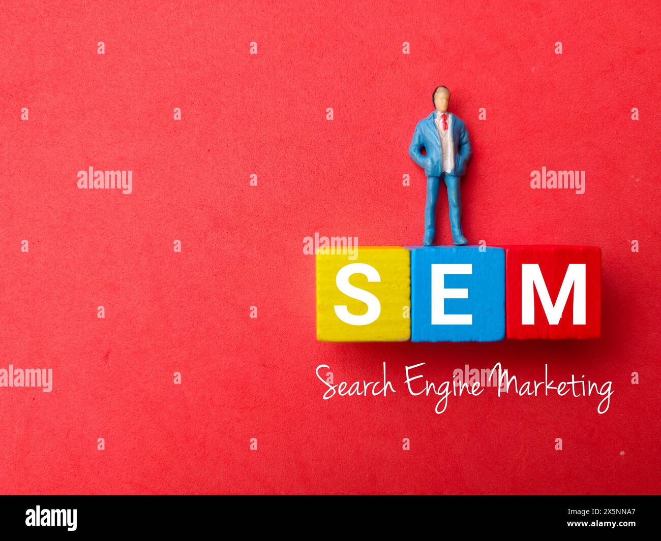 Top view miniature people with text SEM (Search Engine Marketing) on ...