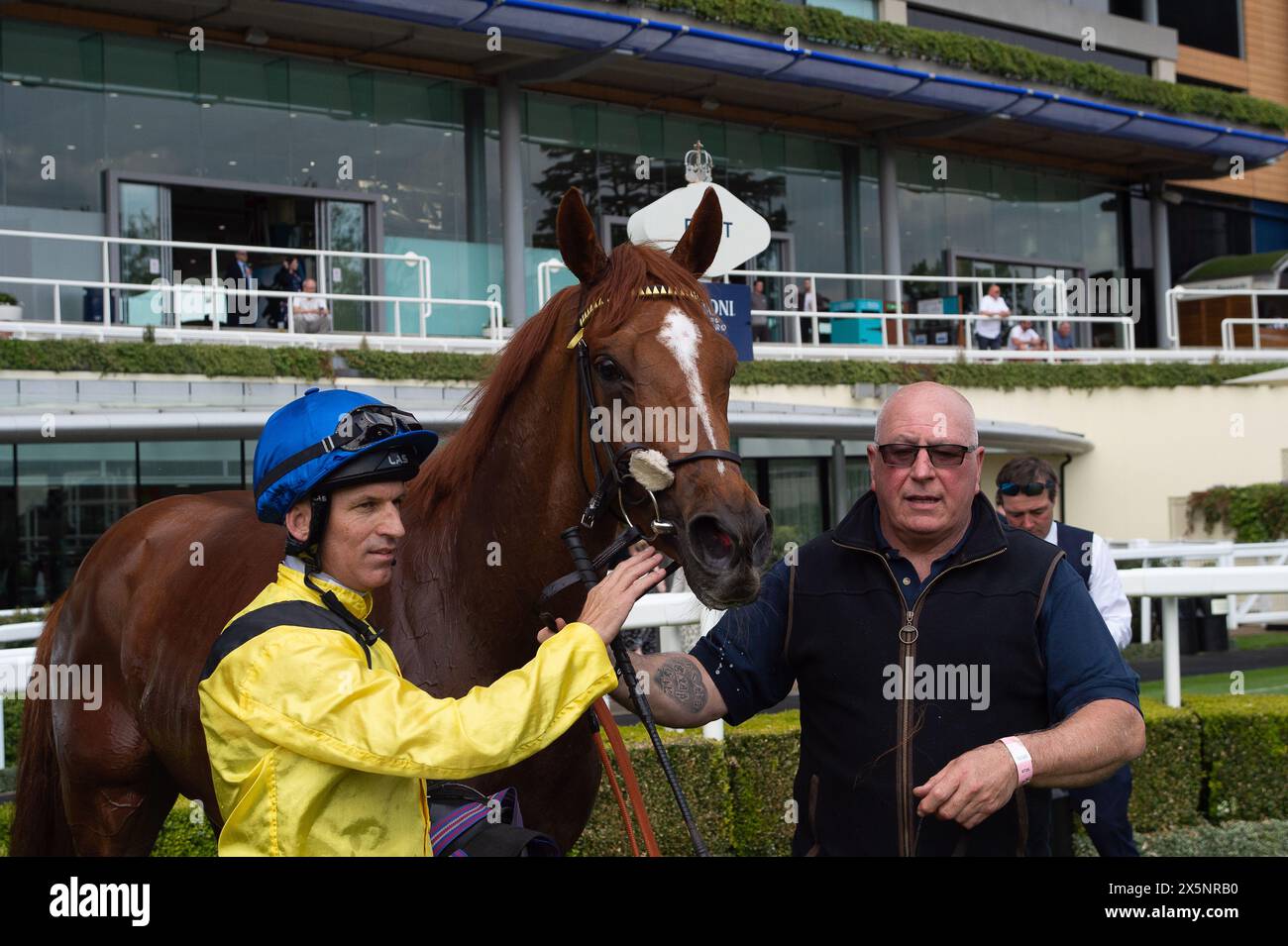 Ascot, Berkshire, UK. 10th May, 2024. Horse Nakheel (yellow silks ...