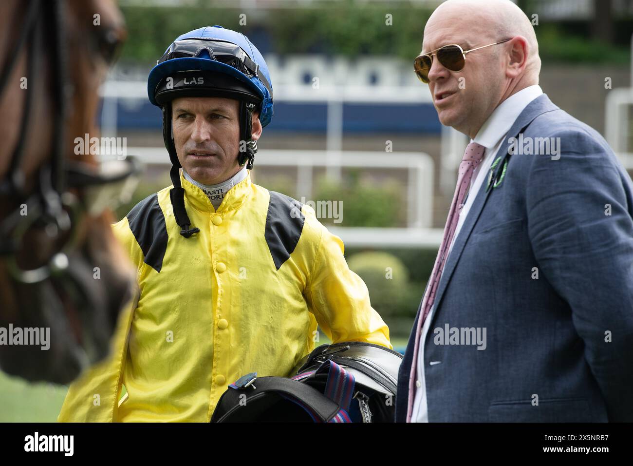 Ascot, Berkshire, UK. 10th May, 2024. Horse Nakheel (yellow silks ...