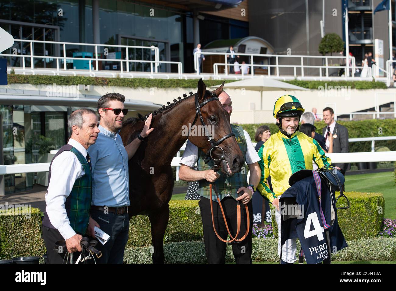Ascot, Berkshire, UK. 10th May, 2024. Horse Baileys Khelstar ridden by ...