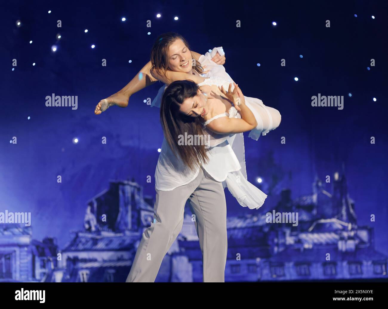 Cologne, Germany. 10th May, 2024. Gabriel Kelly, singer, and Malika ...