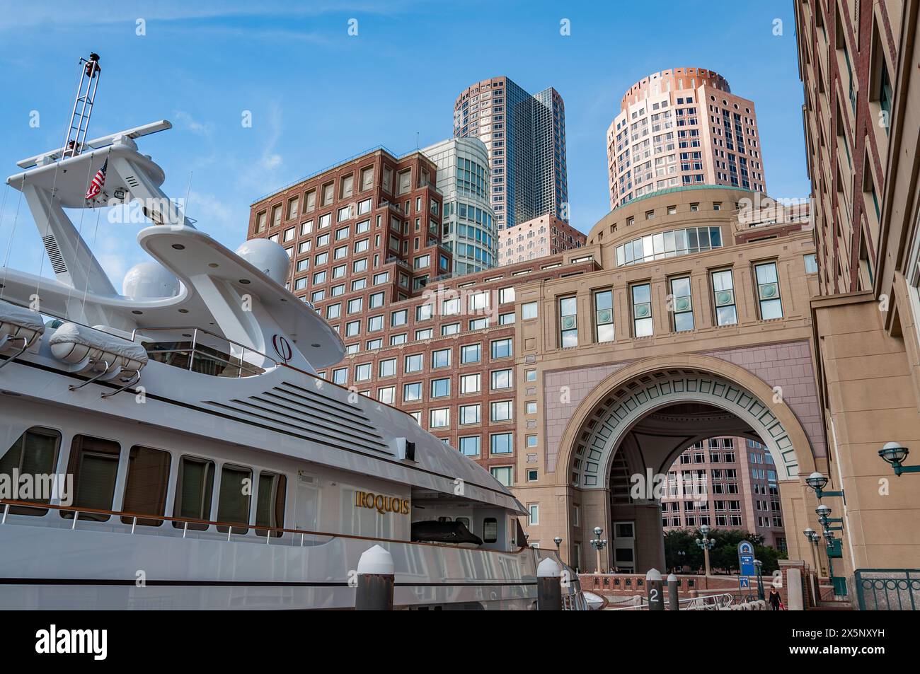 Yacht Docked at Boston Harbor, Massachusetts USA Stock Photo - Alamy