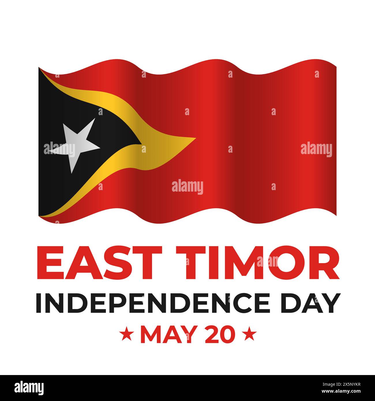 East Timor Independence Day typography poster with flag. Vector ...