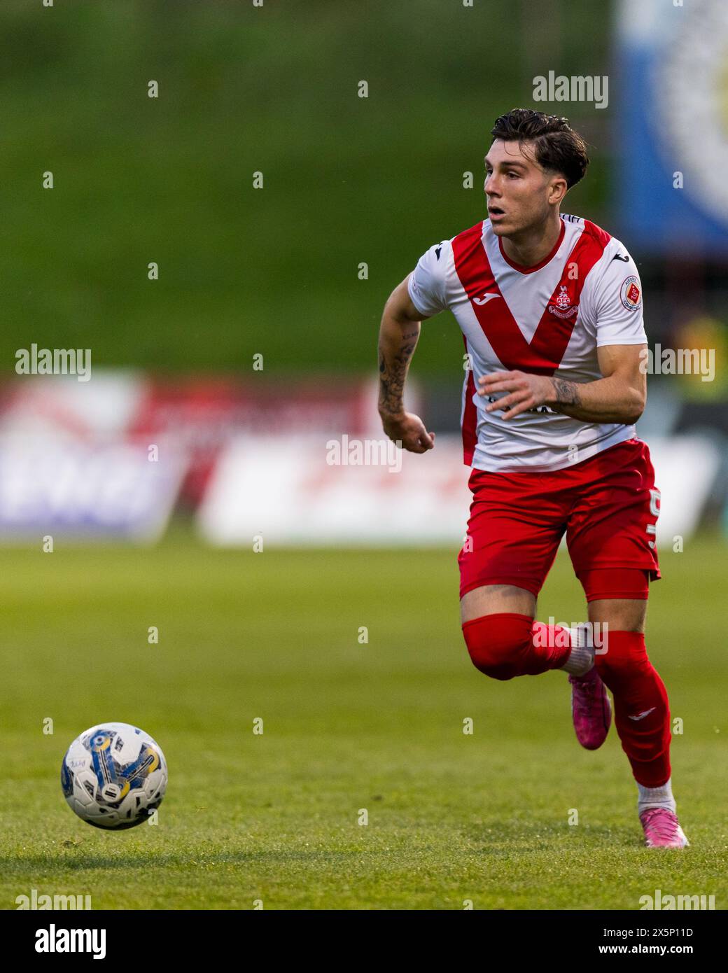 Glasgow, Scotland. 10 May 2024. Mason Hancock (5 - Airdrieonians ...