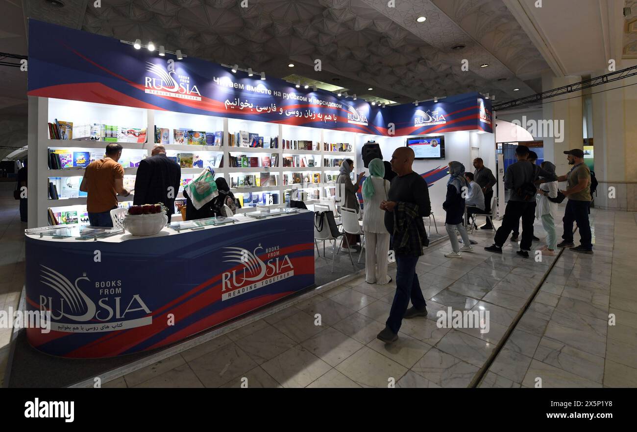 Tehran, Iran. 10th May, 2024. People visit a Russia's booth at the 35th ...