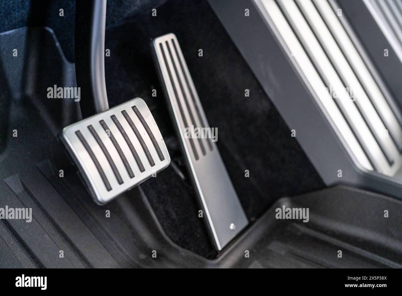 Close-up View of Pedals and Floor in Tesla Cybertruck Stock Photo - Alamy