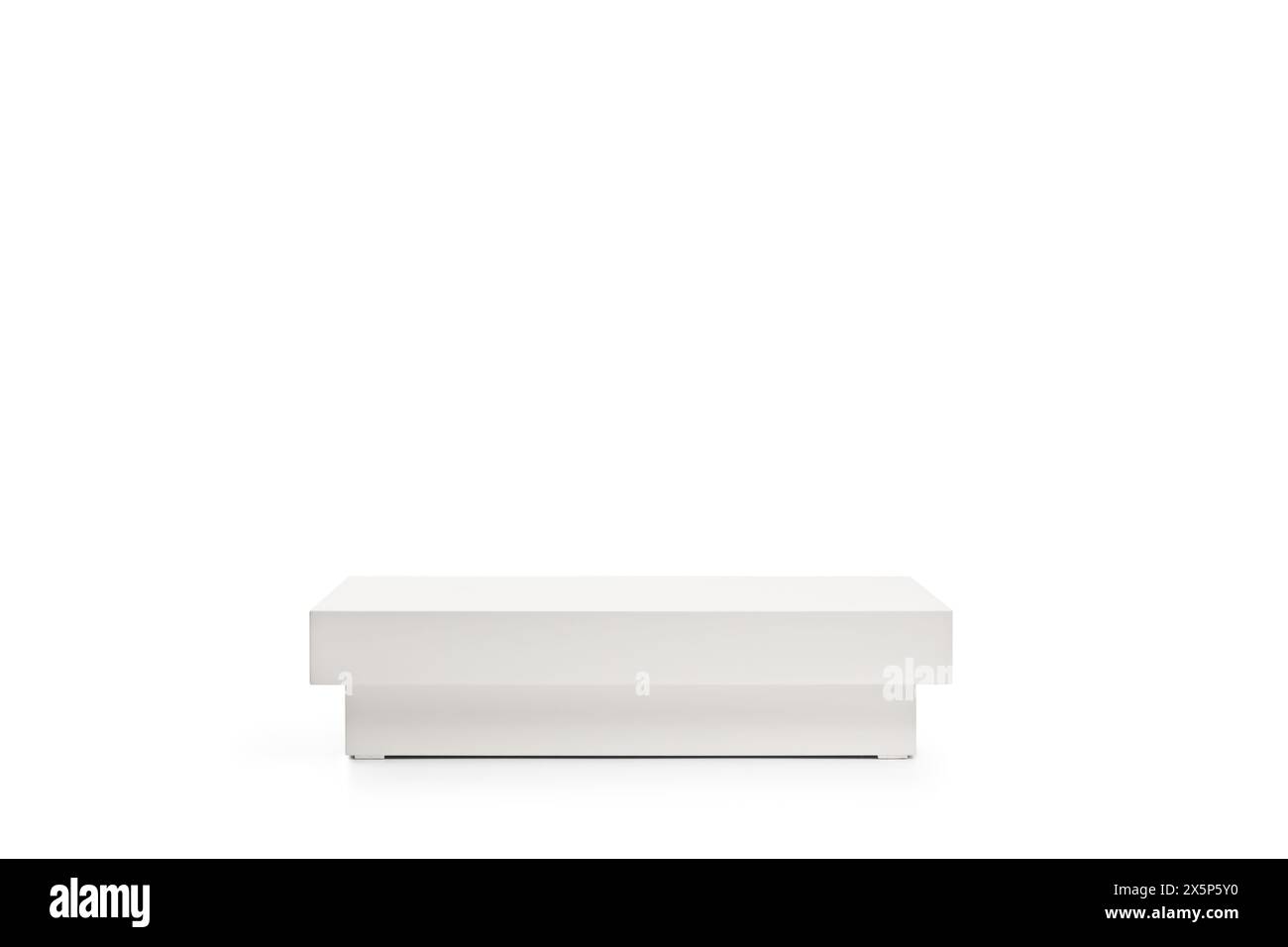 White coffee table made from MDF isolated on white background Stock ...