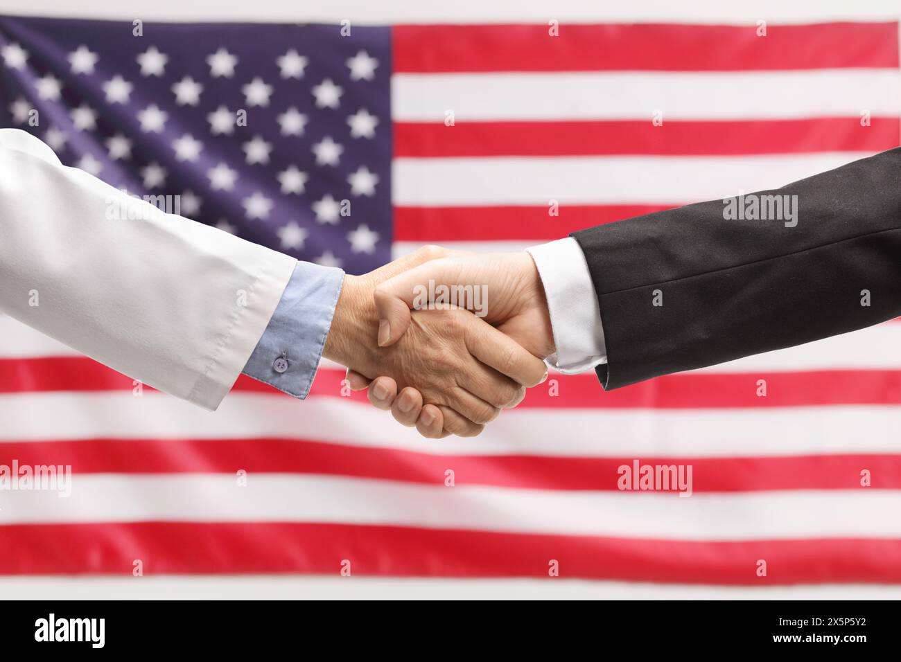 Female doctor usa flag hi-res stock photography and images - Alamy