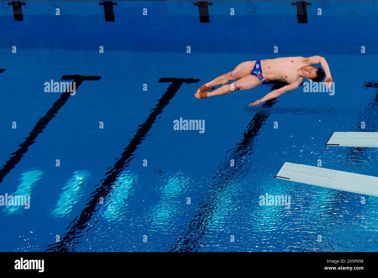 Saint Denis, France. 10th May, 2024. Siyi XIE (CHN) performs at mens's single 3 meters ...