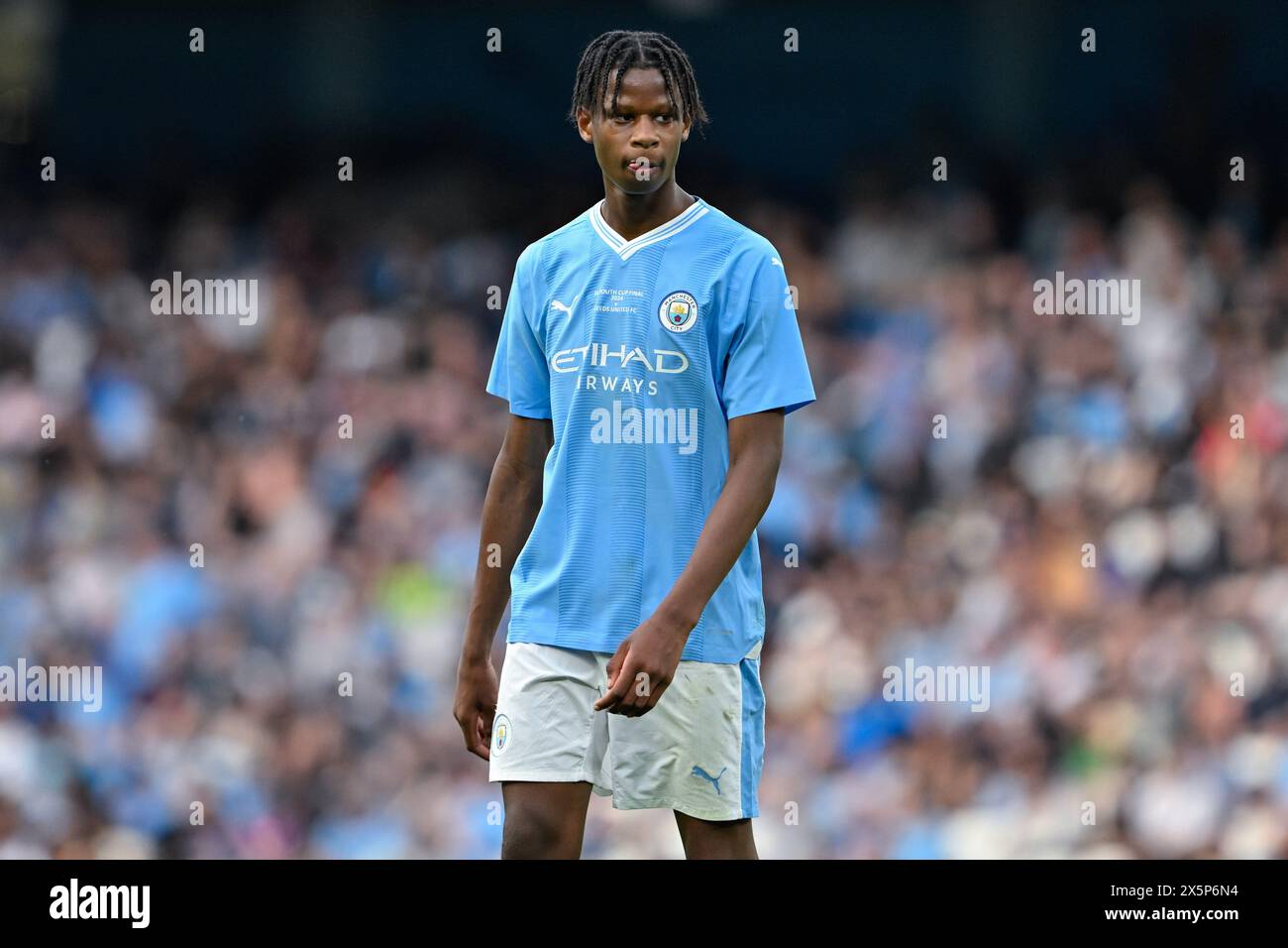Stephen Mfuni of Manchester City, during the FA Youth Cup Final match ...