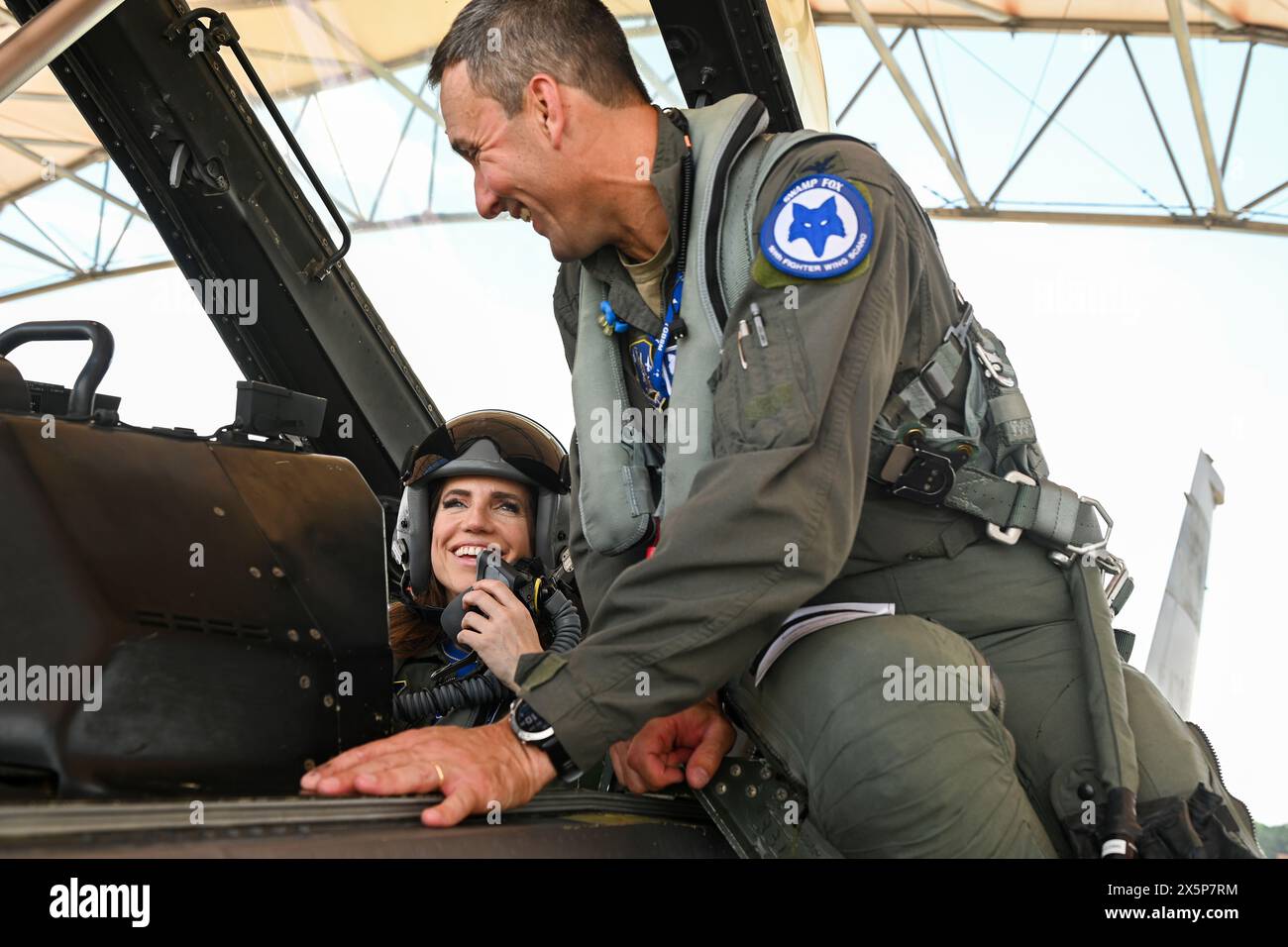 Eastover, United States. 05 May, 2024. U.S. Rep. Nancy Mace, wearing a ...