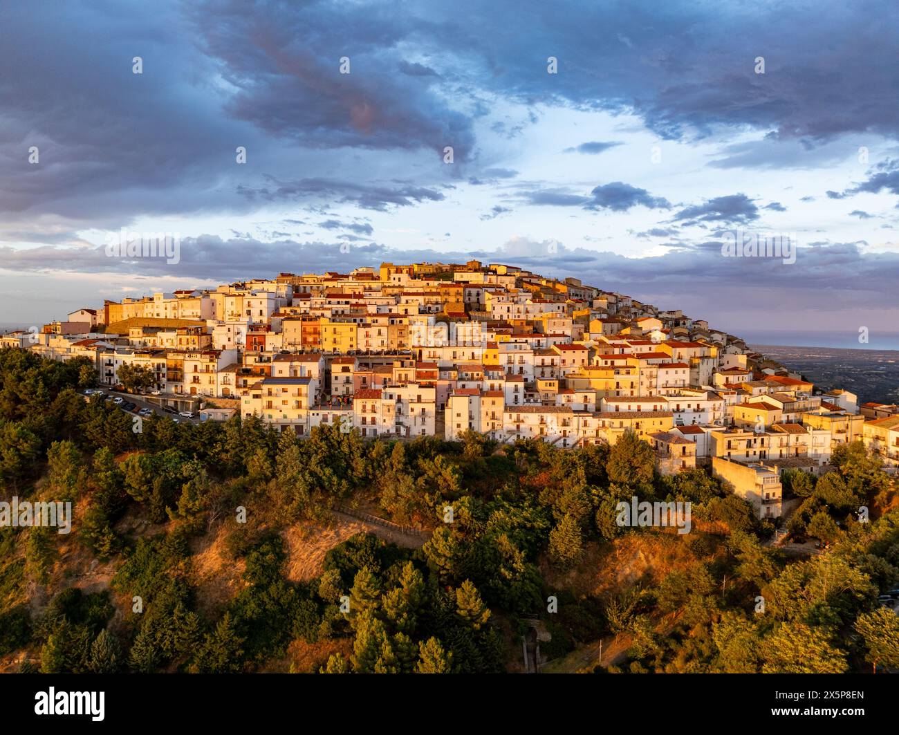 Aerial view of Rotondella, one of the most beautiful villages in Italy ...