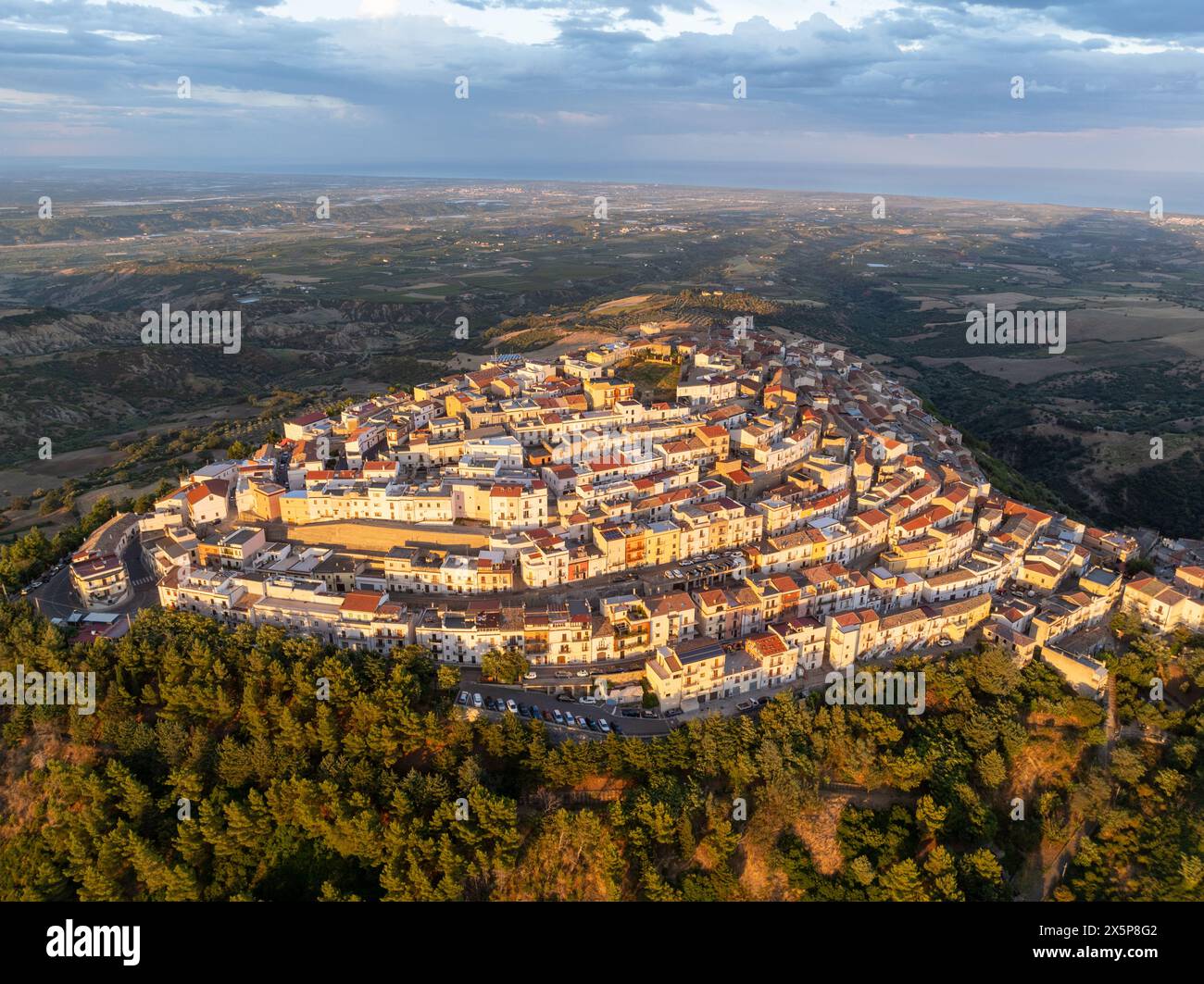 Aerial view of Rotondella, one of the most beautiful villages in Italy ...