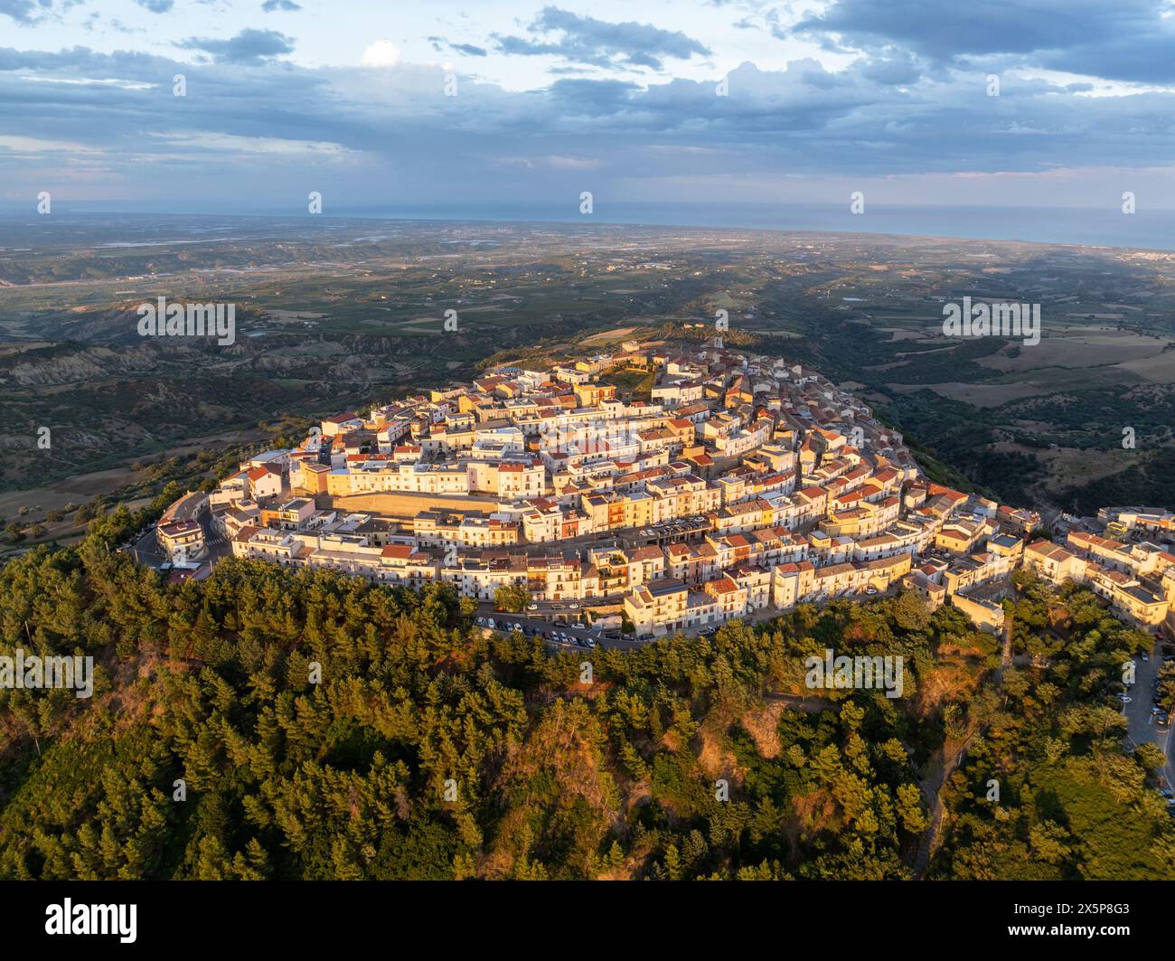 Aerial view of Rotondella, one of the most beautiful villages in Italy ...