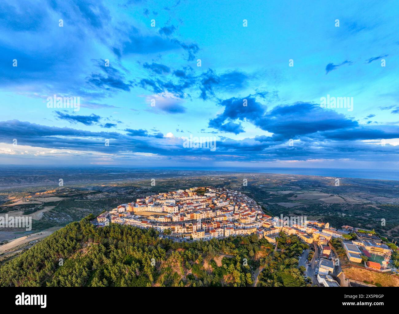 Aerial view of Rotondella, one of the most beautiful villages in Italy ...