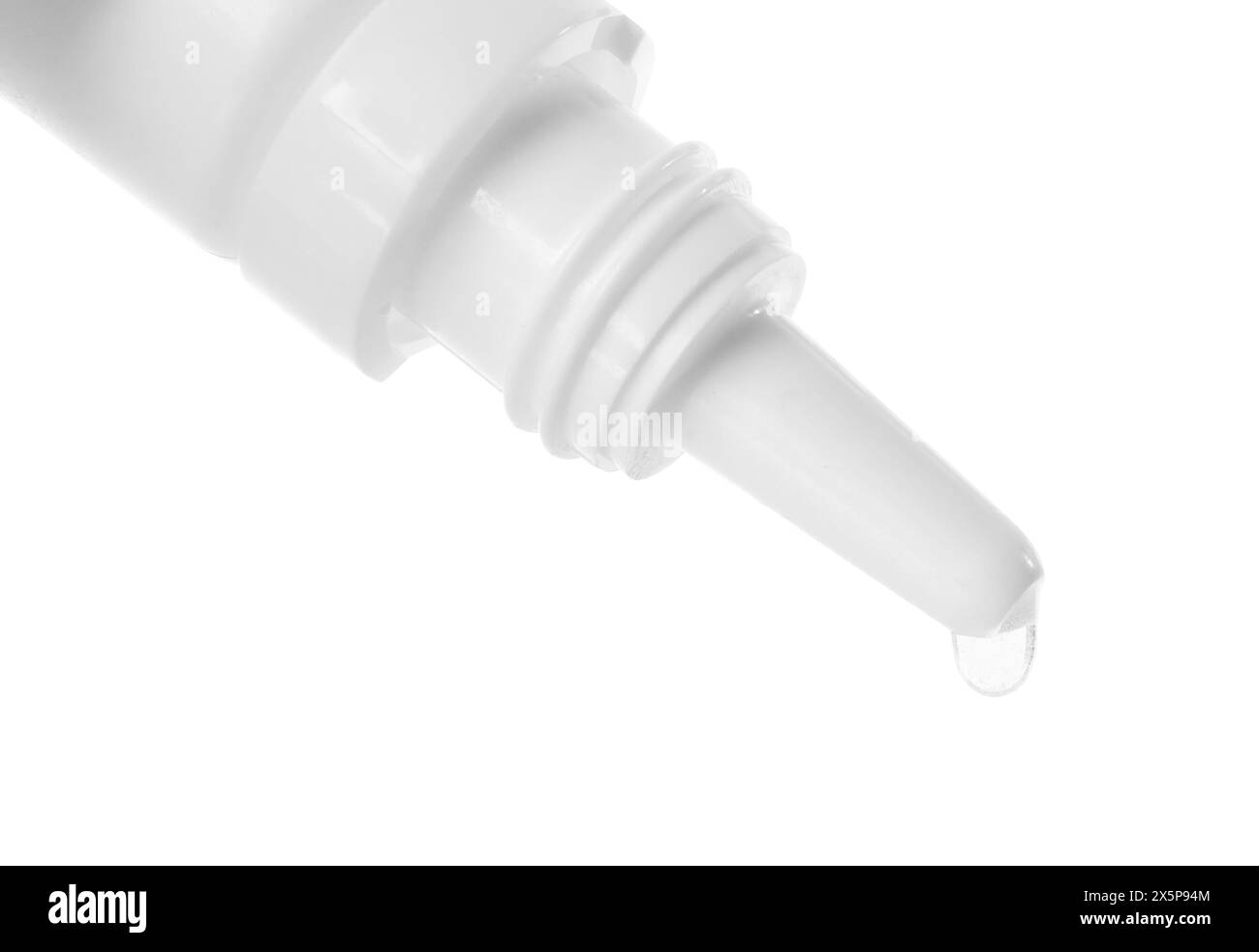 Dripping medical drops from bottle on white background Stock Photo - Alamy