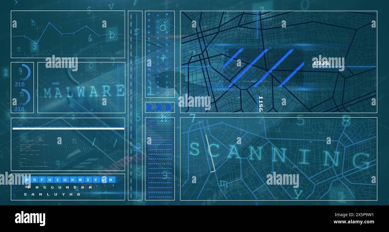 Lock symbol animation over data hi-res stock photography and images - Alamy