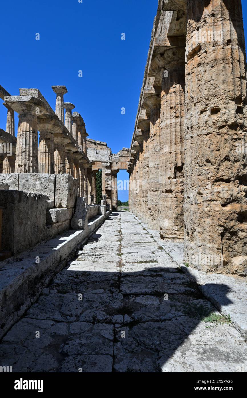 Temple of Hera II at famous Paestum Archaeological UNESCO World ...