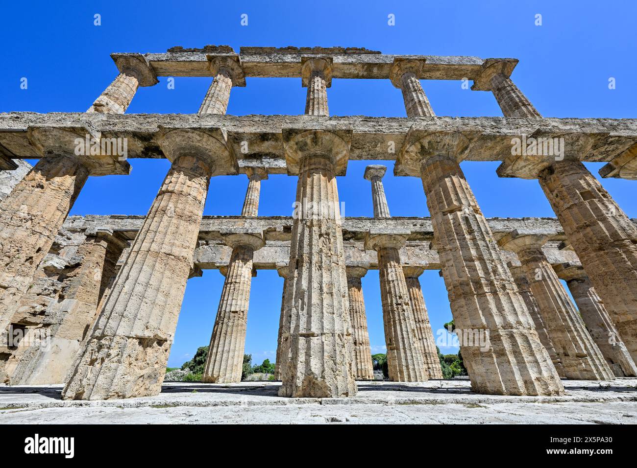 Temple of Hera II at famous Paestum Archaeological UNESCO World ...
