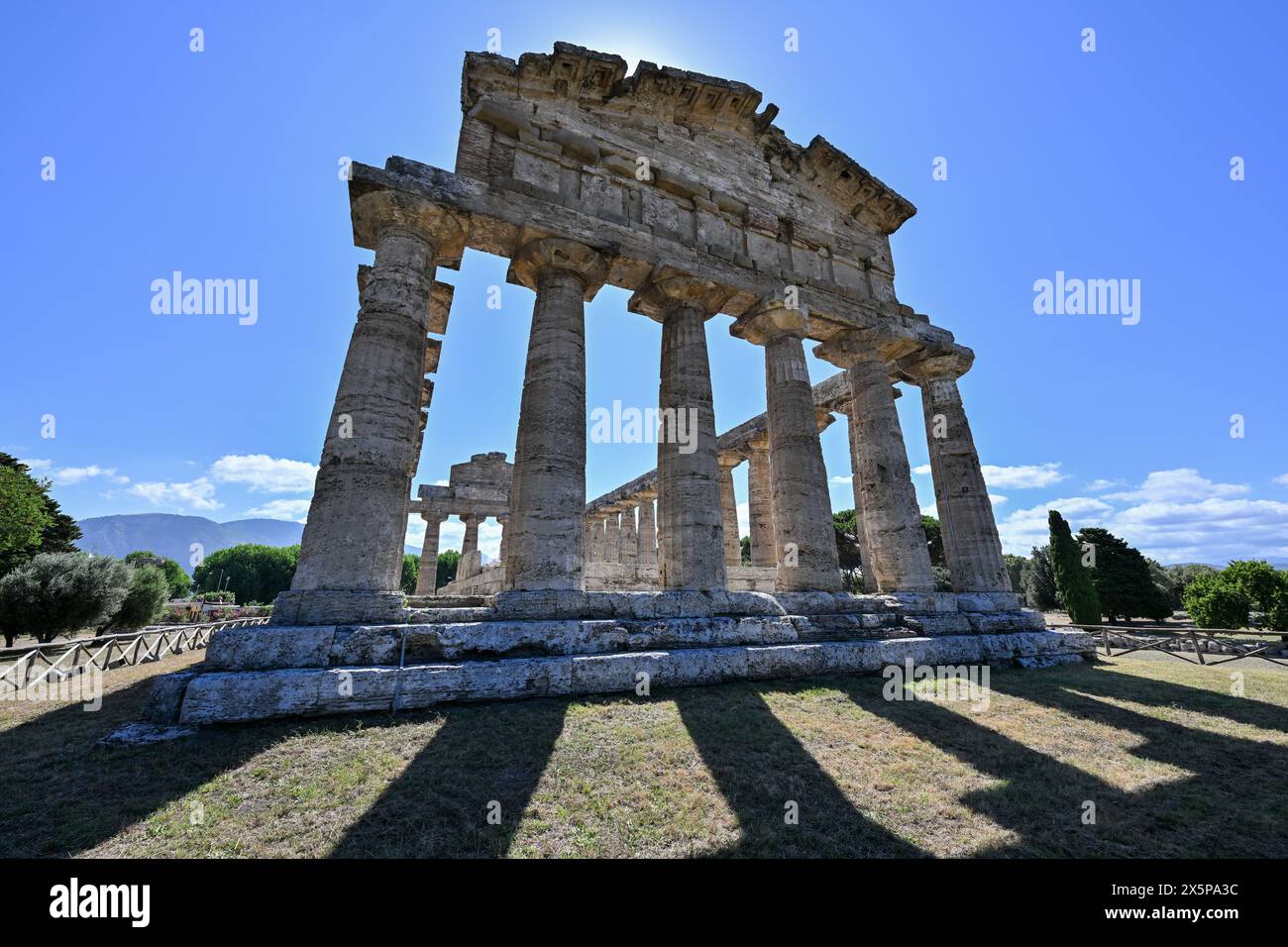 Temple of Athena at famous Paestum Archaeological UNESCO World Heritage ...