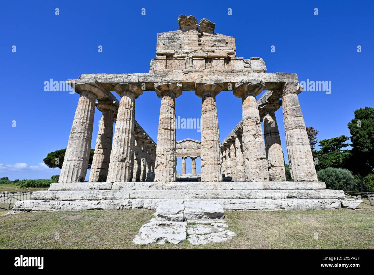 Temple of Athena at famous Paestum Archaeological UNESCO World Heritage ...