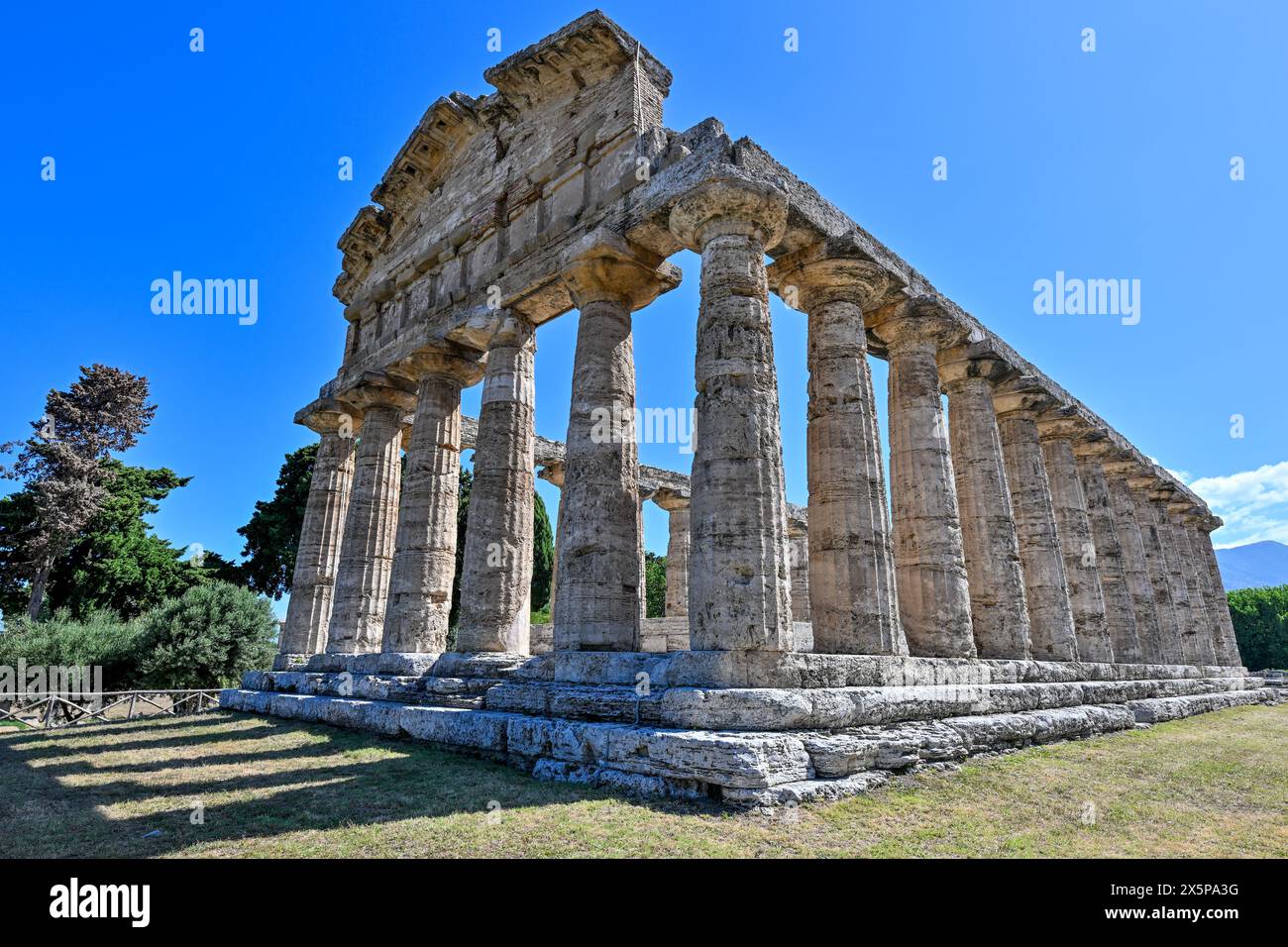 Temple of Athena at famous Paestum Archaeological UNESCO World Heritage ...