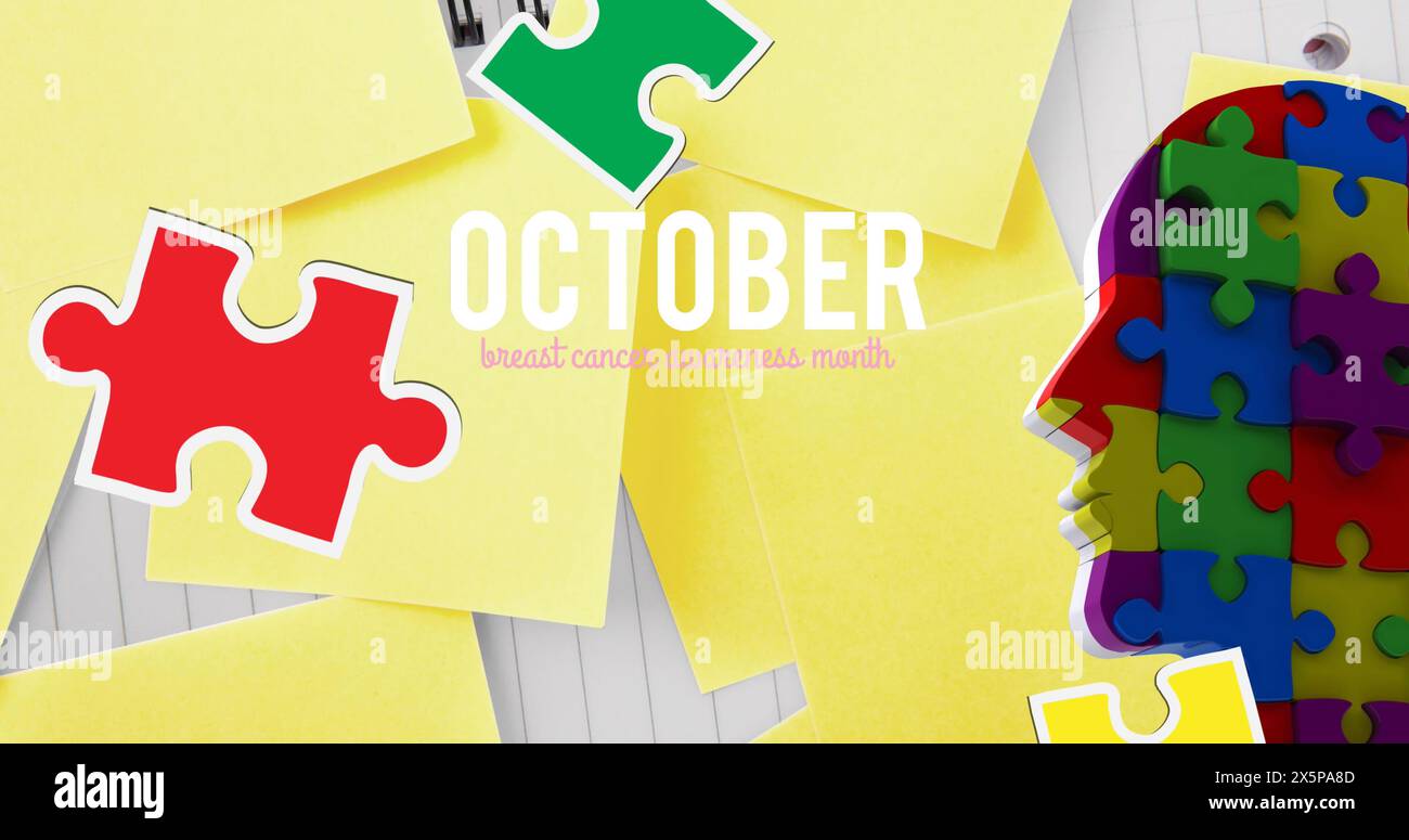 Animation autism colourful puzzle pieces hi-res stock photography and ...