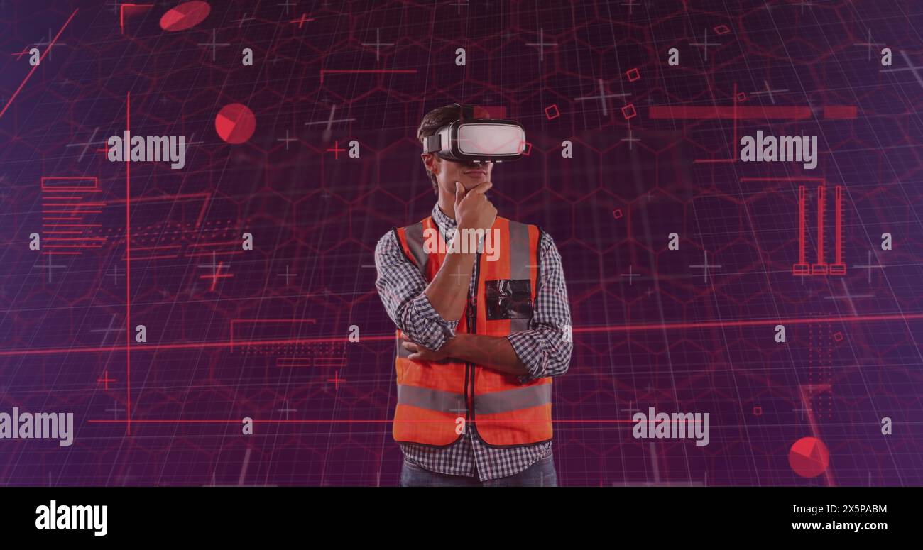 Animation graph over diverse male hi-res stock photography and images ...