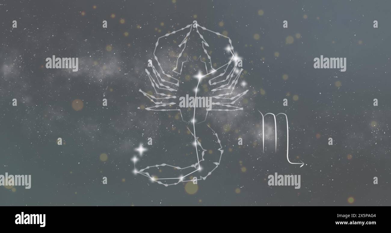 Image of scorpio star sign with glowing stars Stock Photo - Alamy