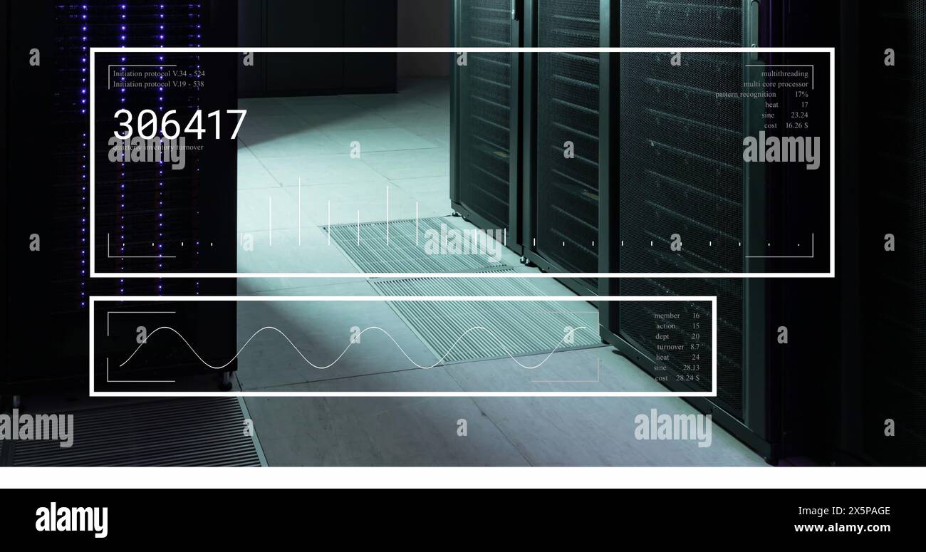 A conceptual image of data processing, with a focus on the digital ...