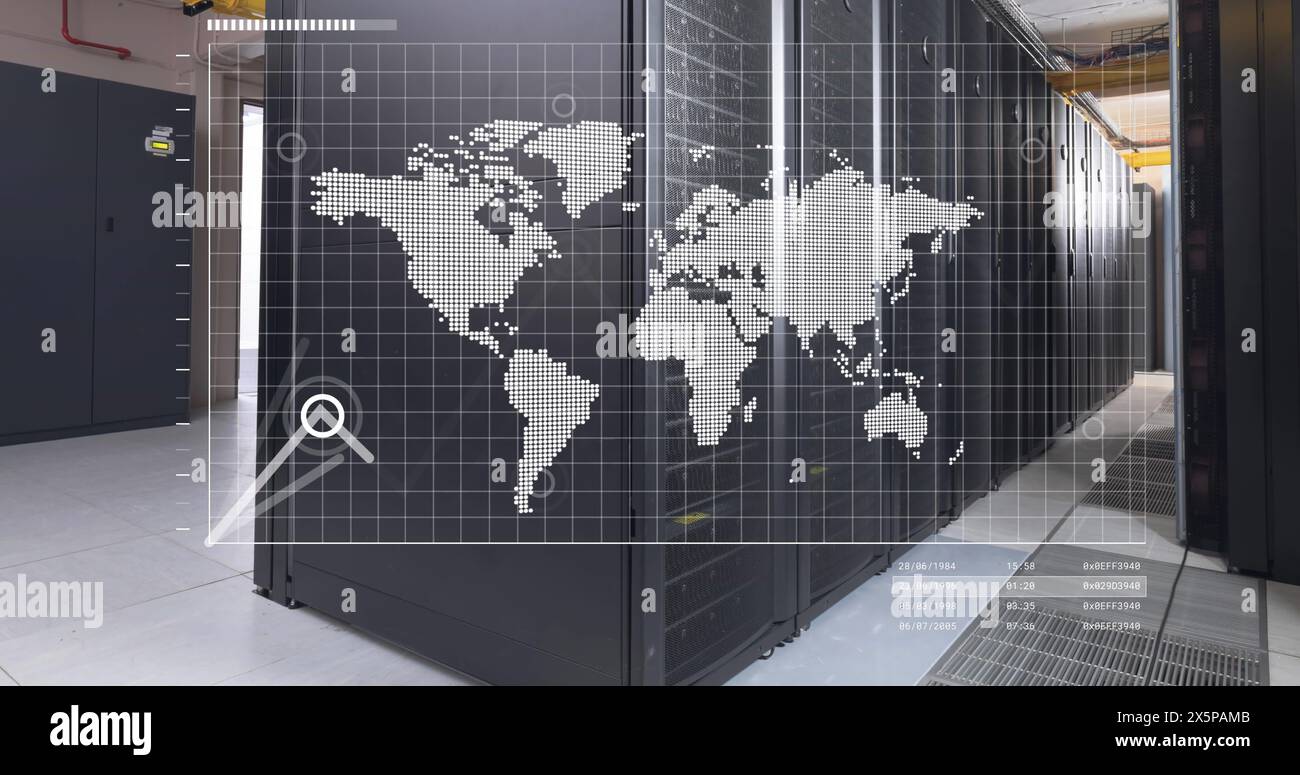 Animation graphs world map over hi-res stock photography and images - Alamy