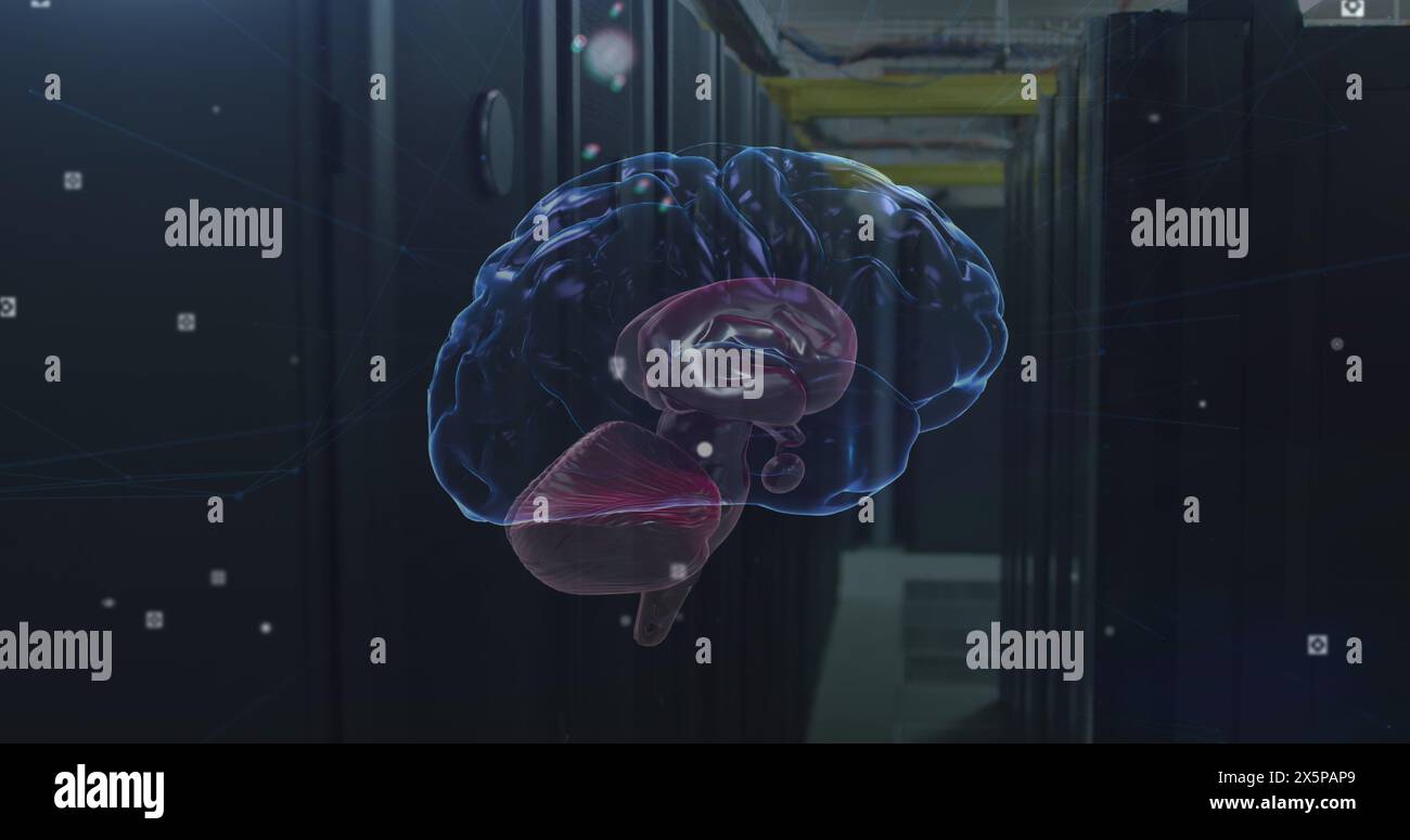 Human brain icon spinning against hi-res stock photography and images ...