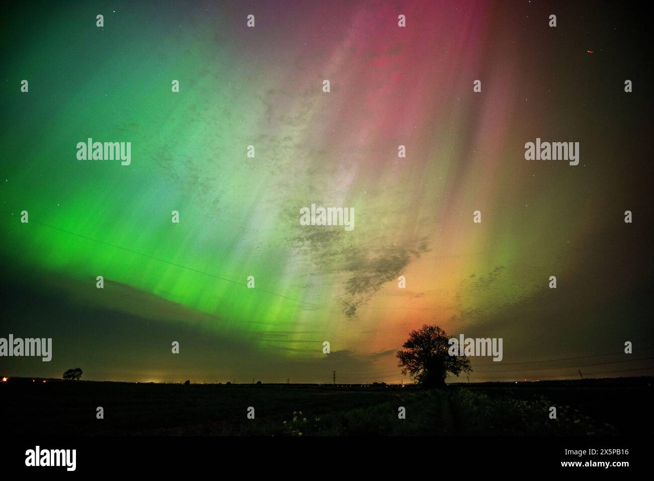 Bingham, Nottinghamshire, UK. 10th May, 2024. The aurora borealis, also ...