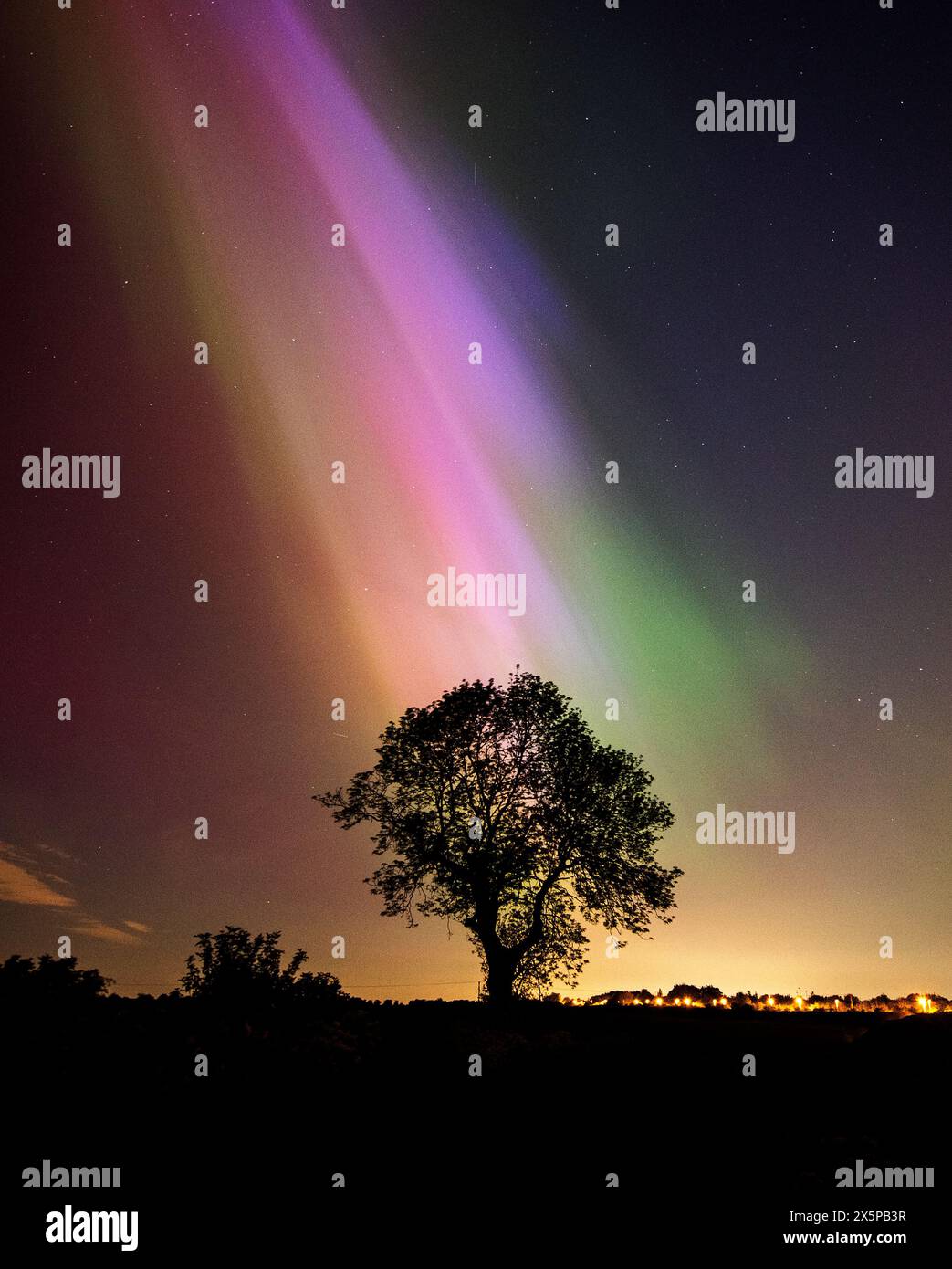 Bingham, Nottinghamshire, UK. 10th May, 2024. The aurora borealis, also ...