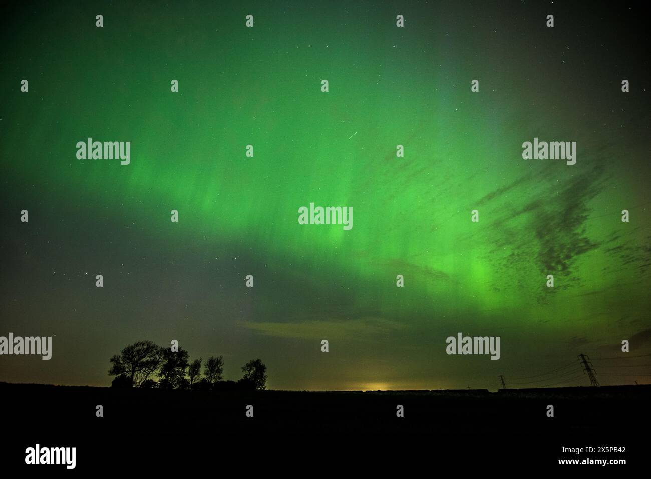Bingham, Nottinghamshire, UK. 10th May, 2024. The aurora borealis, also ...