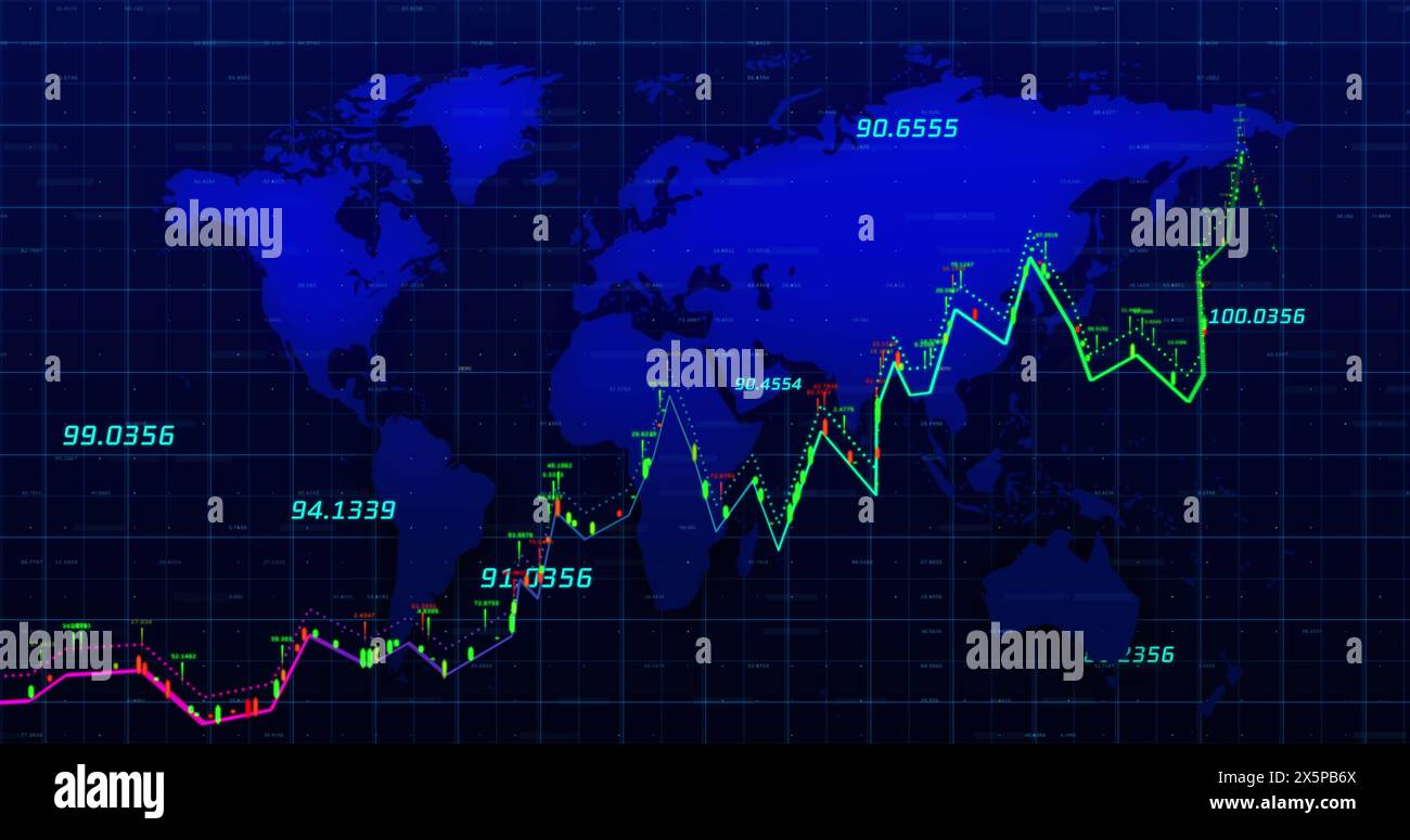 Animation numbers data processing world hi-res stock photography and images - Alamy