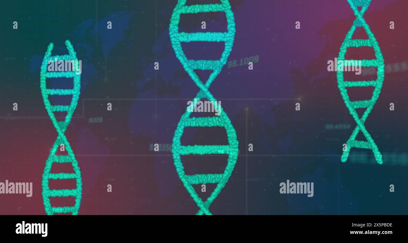 Animation dna strands globe spinning hi-res stock photography and ...