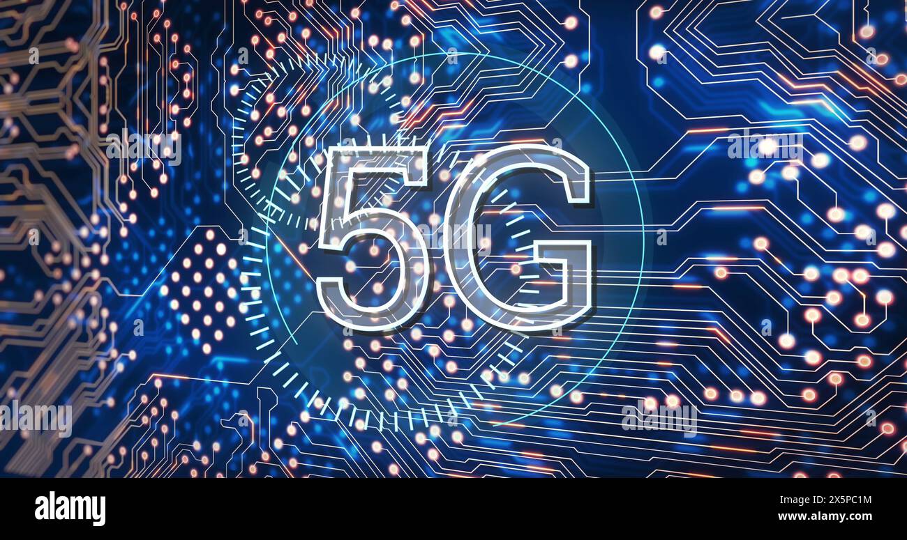 Animation 5g over network connections hi-res stock photography and ...