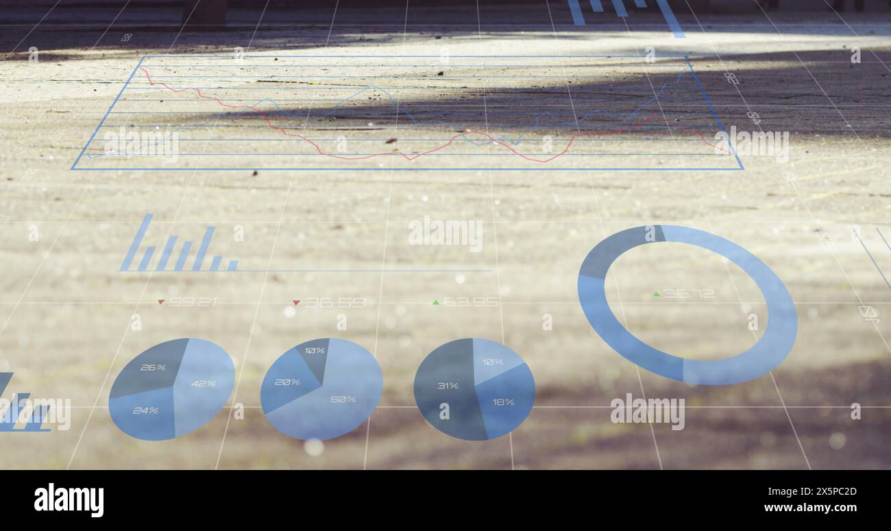 Image of data processing over modern neon ecuador on brick background ...