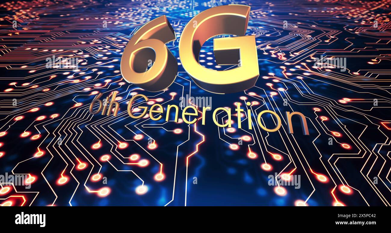 Animation 6g text network connections hi-res stock photography and images - Alamy