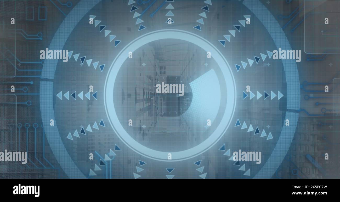 Image of scope scanning and data processing over men Stock Photo - Alamy