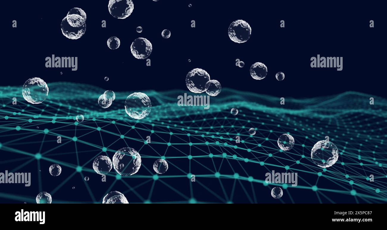 Animation network connections icons mesh hi-res stock photography and ...