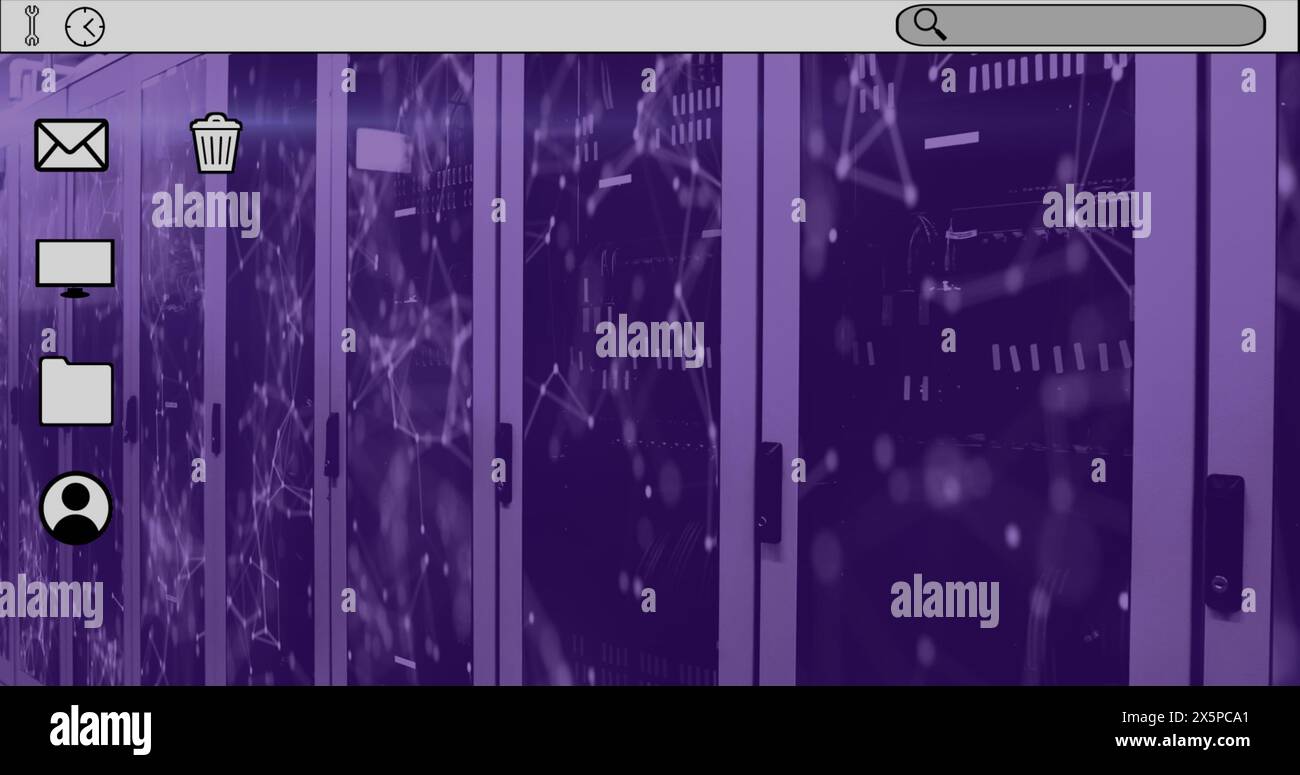 Computer virus icons animation over hi-res stock photography and images ...
