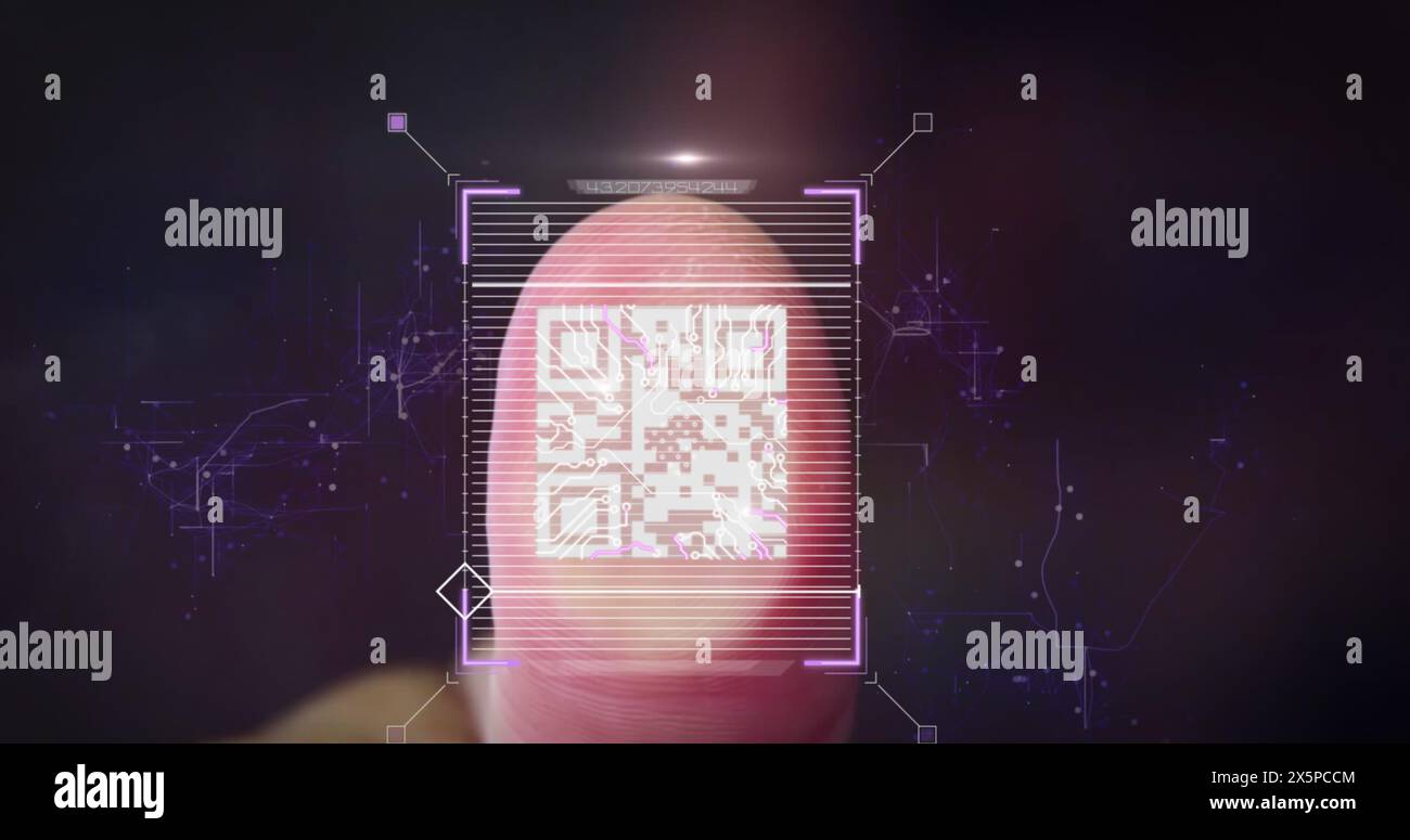 Image of qr code over shapes Stock Photo - Alamy