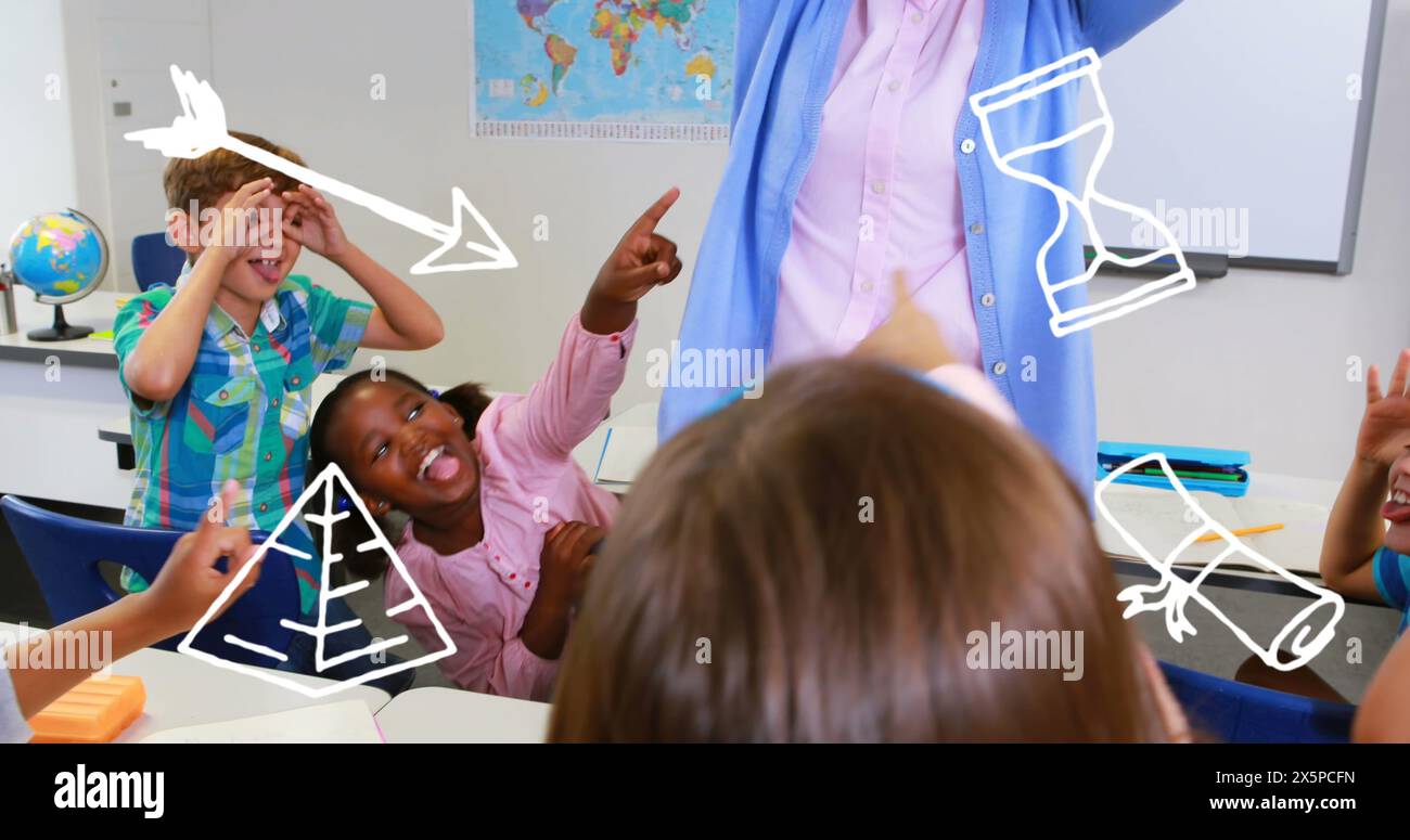 School children standing in hi-res stock photography and images - Alamy