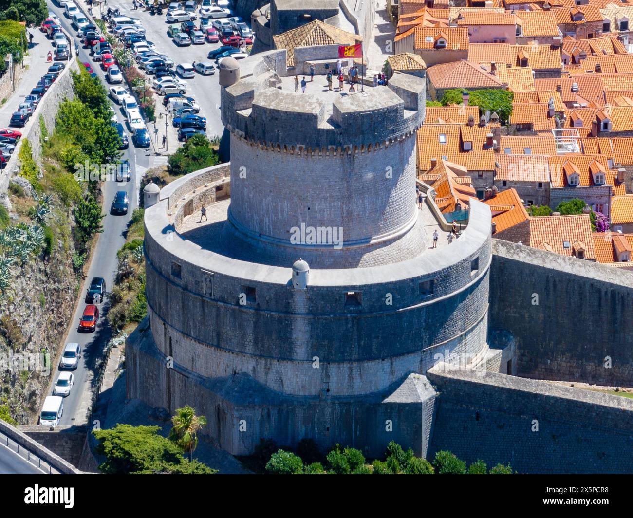 View of Minčeta Tower (Tvrđava Minčeta) the highest point of its ...