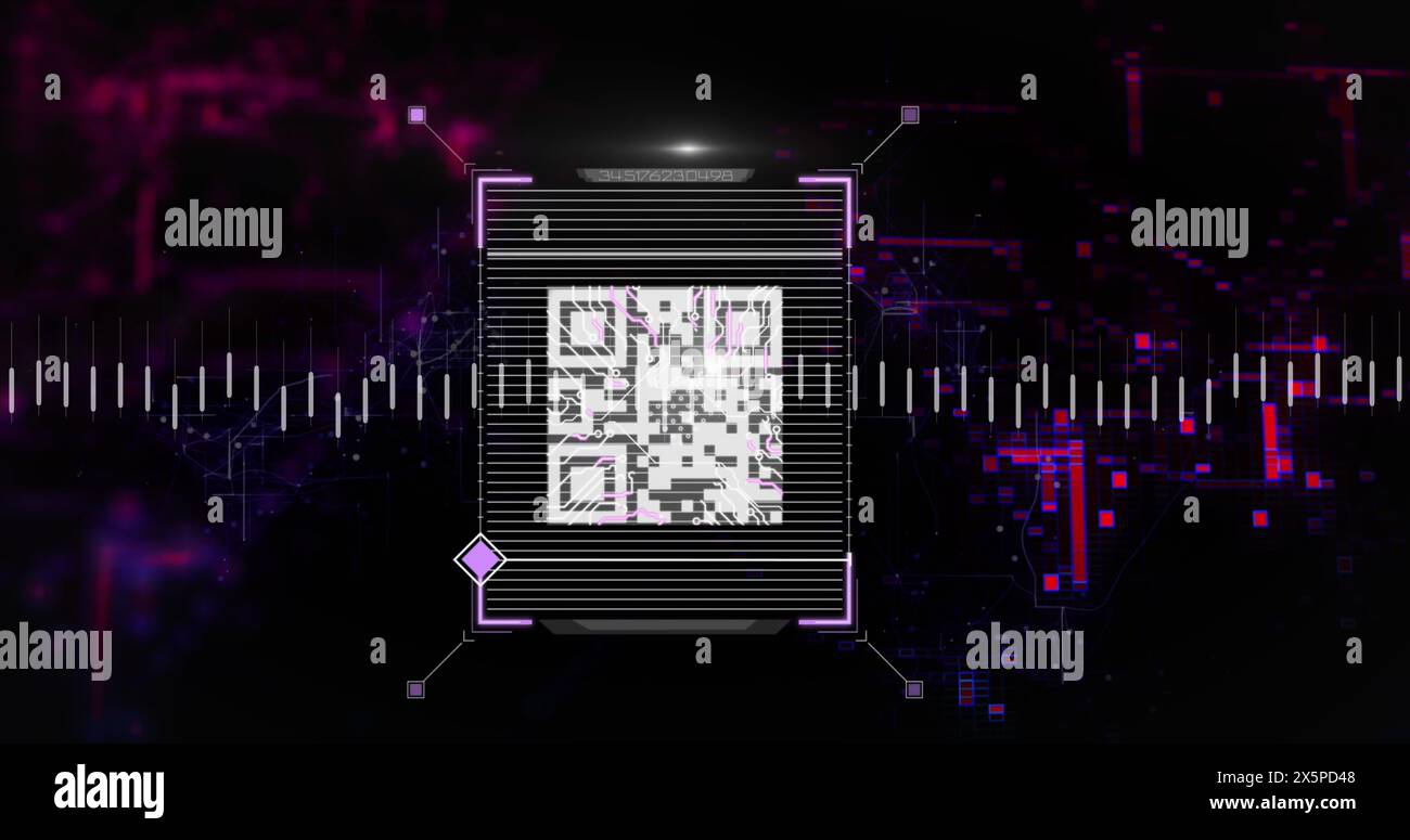 Animation fingerprint qr code data hi-res stock photography and images ...