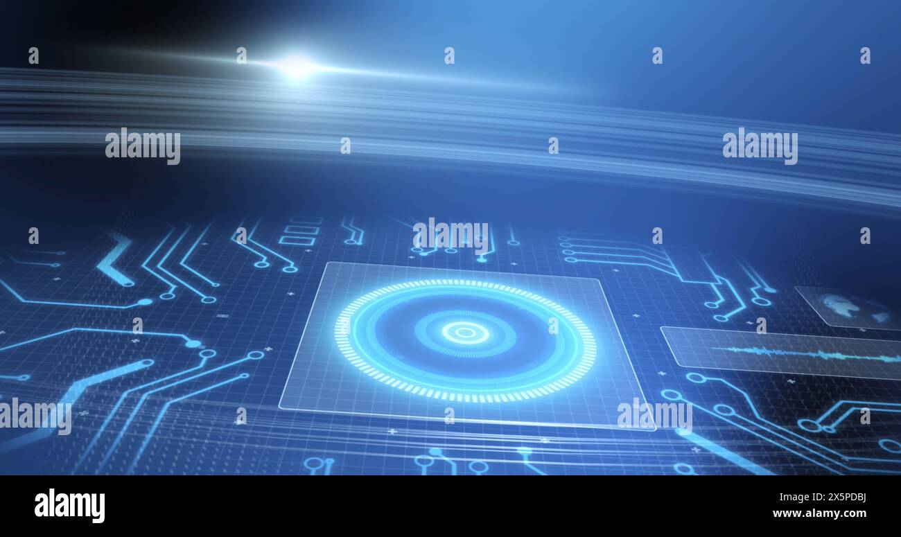Animation scope scanning computer circuit hi-res stock photography and images - Alamy