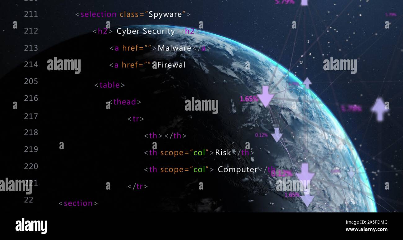 Animation digital screen globe data hi-res stock photography and images ...